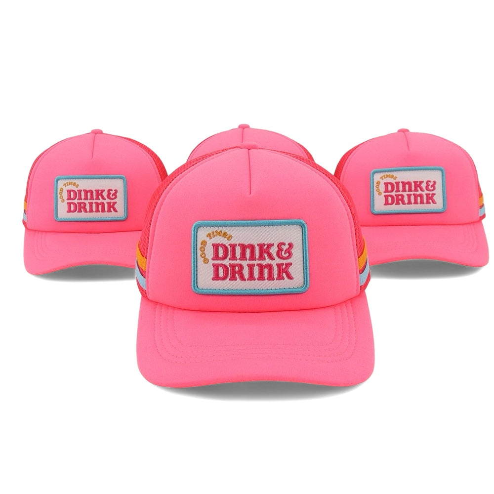 Dink & Drink Pink Foam Snapback Hat – Swinton Pickleball