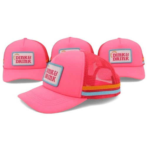 Dink & Drink Pink Foam Snapback Hat – Swinton Pickleball